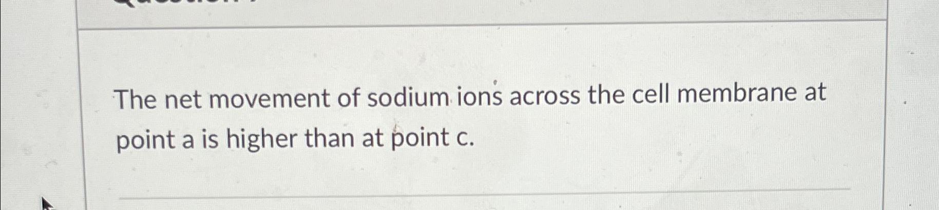 Solved The net movement of sodium ions across the cell | Chegg.com