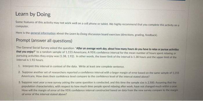 Solved Learn by Doing Some features of this activity may not | Chegg.com