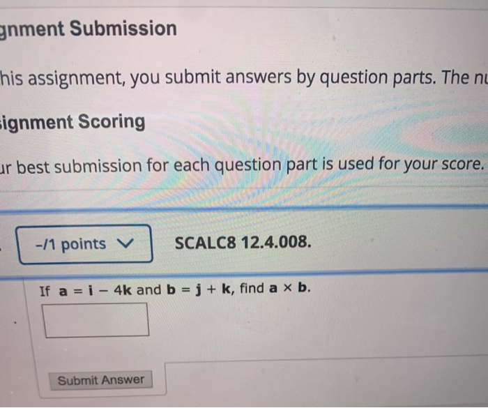 Solved gnment Submission his assignment, you submit answers | Chegg.com