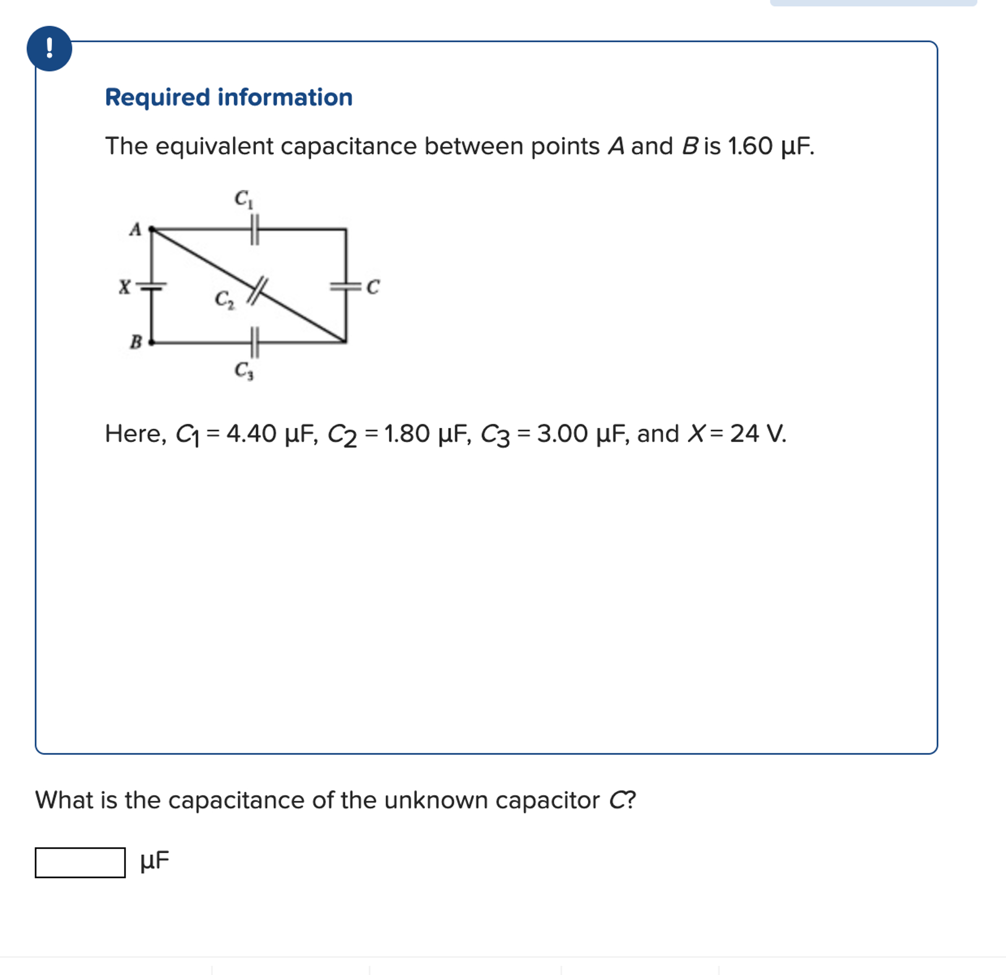 Solved Required informationThe equivalent capacitance | Chegg.com