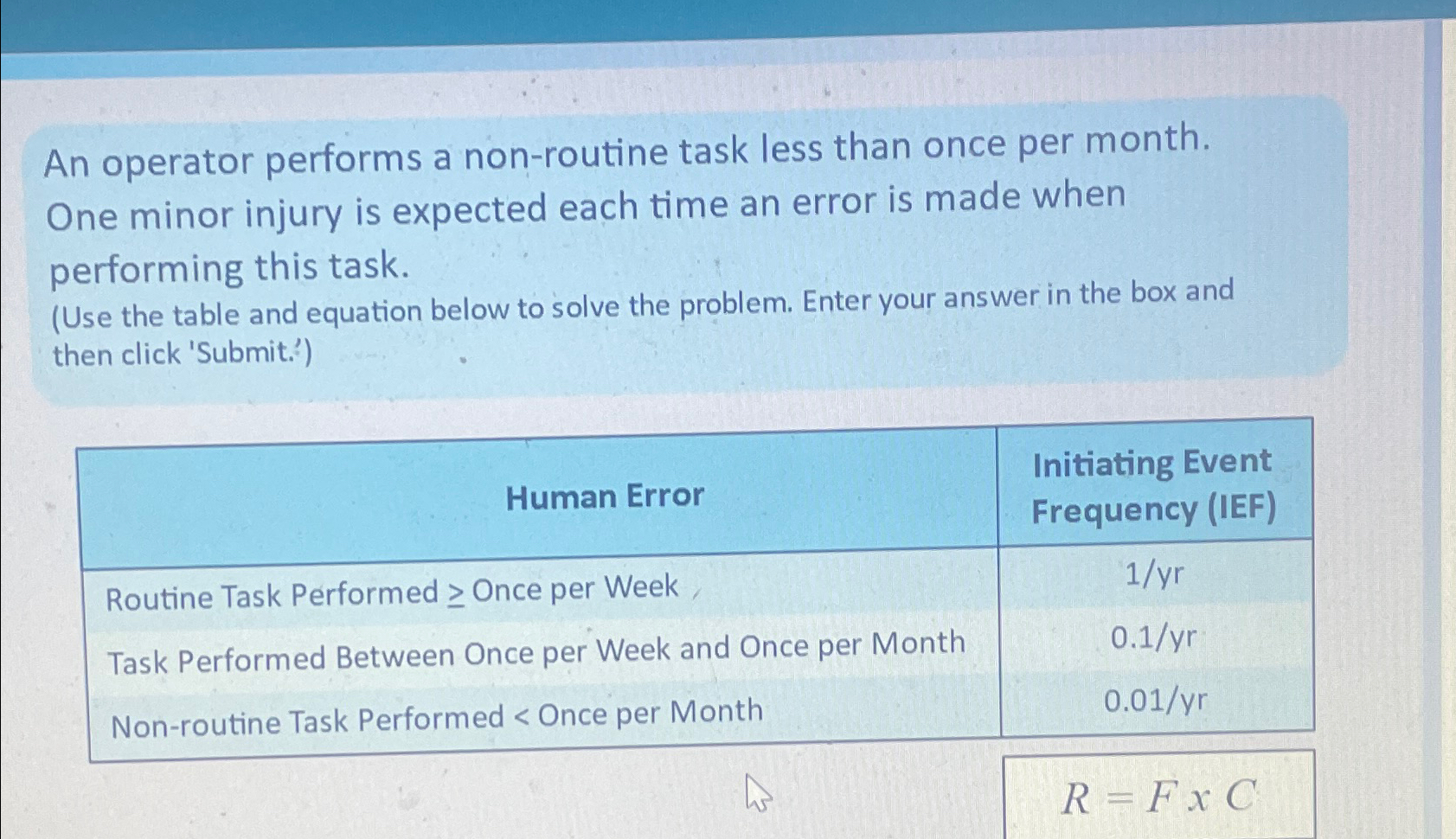 Solved An operator performs a non-routine task less than | Chegg.com