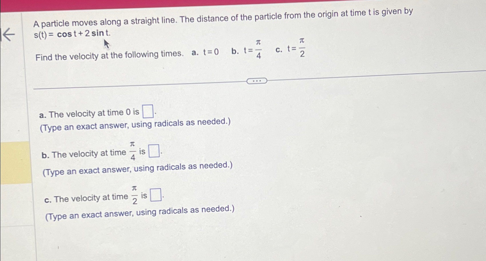 Solved A particle moves along a straight line. The distance | Chegg.com