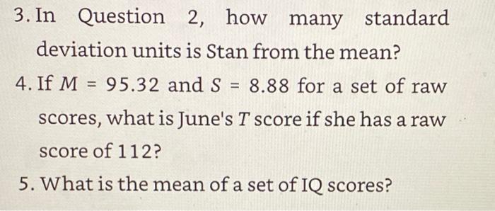 Solved 7. If M = 66.47 and S = 9.68 for a set of raw scores, | Chegg.com