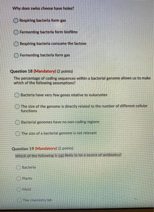 Solved Why does swiss cheese have holes? Respiring bacteria | Chegg.com