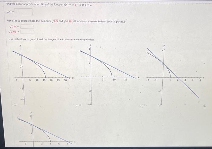 Solved Find The Linear Approximation L X Of The Function