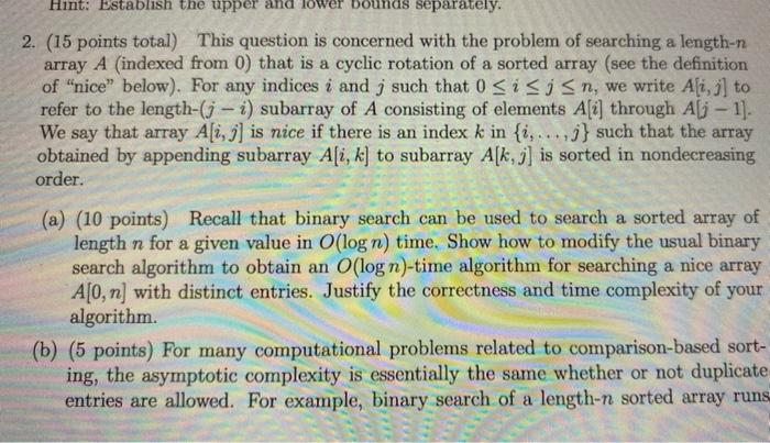 Solved 2. (15 points total) This question is concerned with | Chegg.com