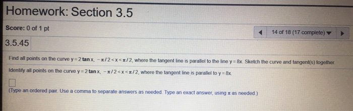 Solved Homework Section 3 5 Score 0 Of 1 Pt 14 Of 18 17
