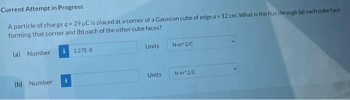 Solved Current Attempt in Progress A particle of charge | Chegg.com