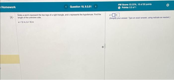 Solved Sides a and b represent the two legs of a right | Chegg.com
