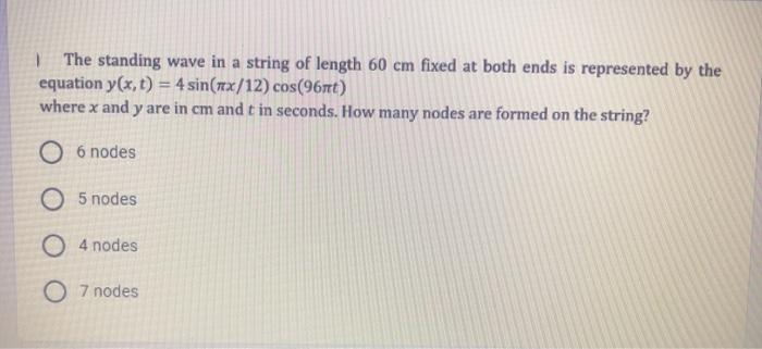 Solved The number of harmonics on a stretched string | Chegg.com