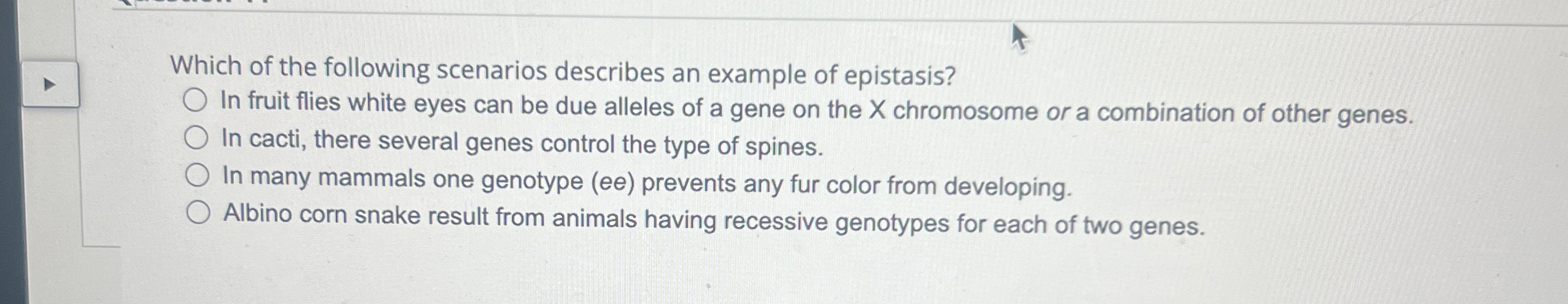 Solved Which of the following scenarios describes an example | Chegg.com