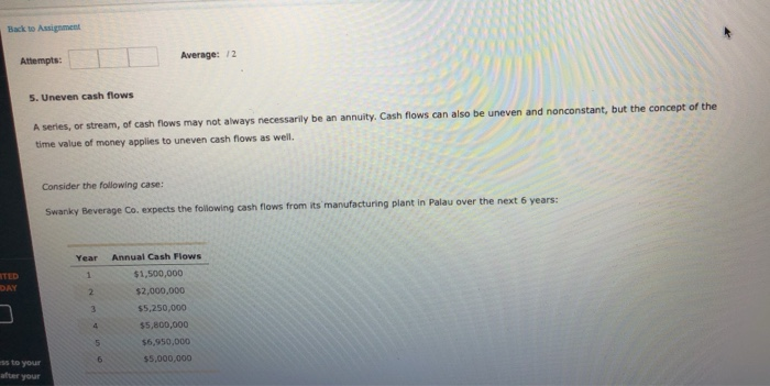 Solved Back to Assignment Attempts: Average: 12 5. Uneven | Chegg.com