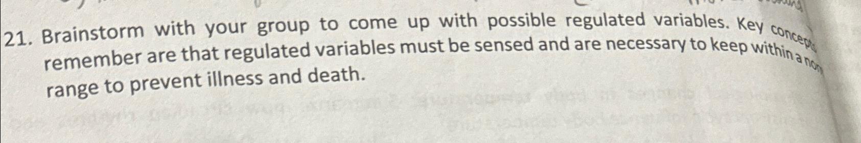 Solved Brainstorm with your group to come up with possible | Chegg.com