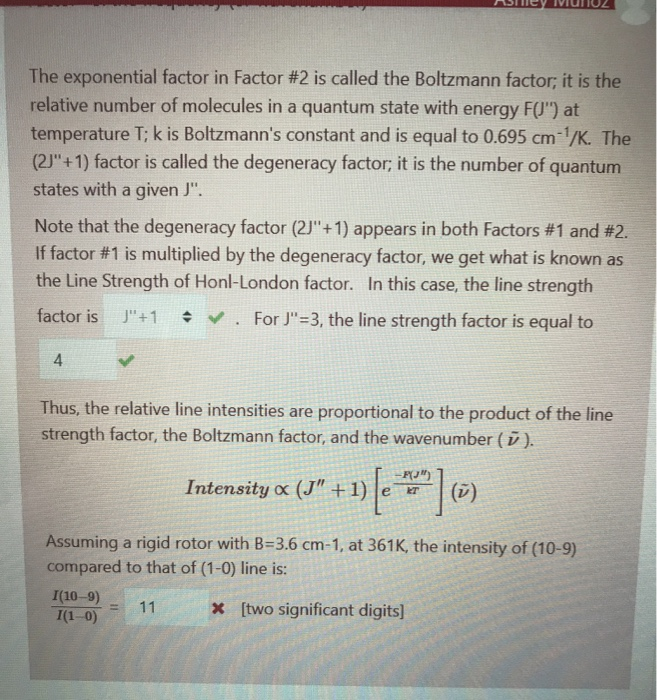 Solved Thus, the relative line intensities are proportional | Chegg.com
