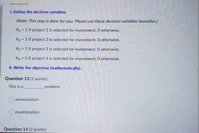 Solved [Chapter 12] Integer Linear Optimization Models The | Chegg.com