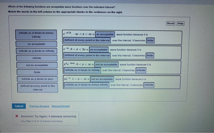 Solved Which of the following functions are acceptable wave | Chegg.com