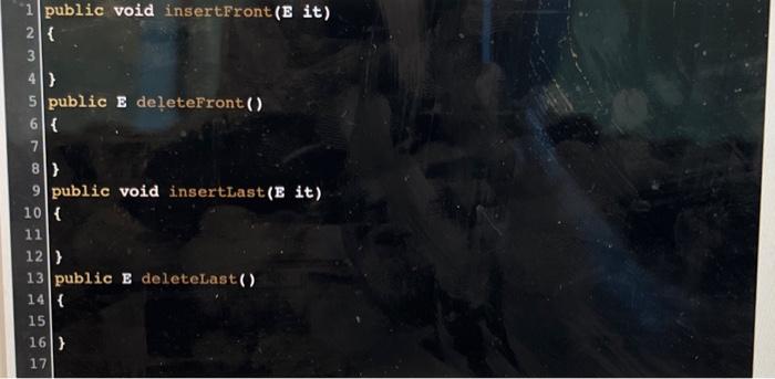 X1222: Double Ended Queue: Deque A double ended | Chegg.com