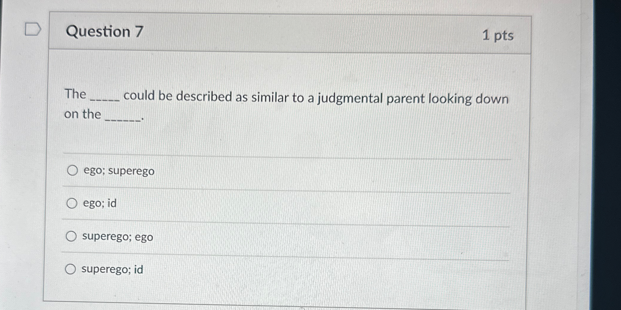 Solved Question 71ptsThe could be described as similar to a | Chegg.com