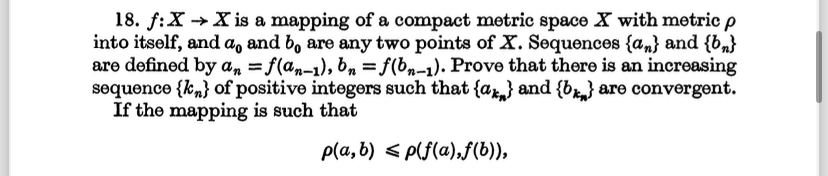 Solved f:x→x ﻿is a mapping of a compact metric space x ﻿with | Chegg.com
