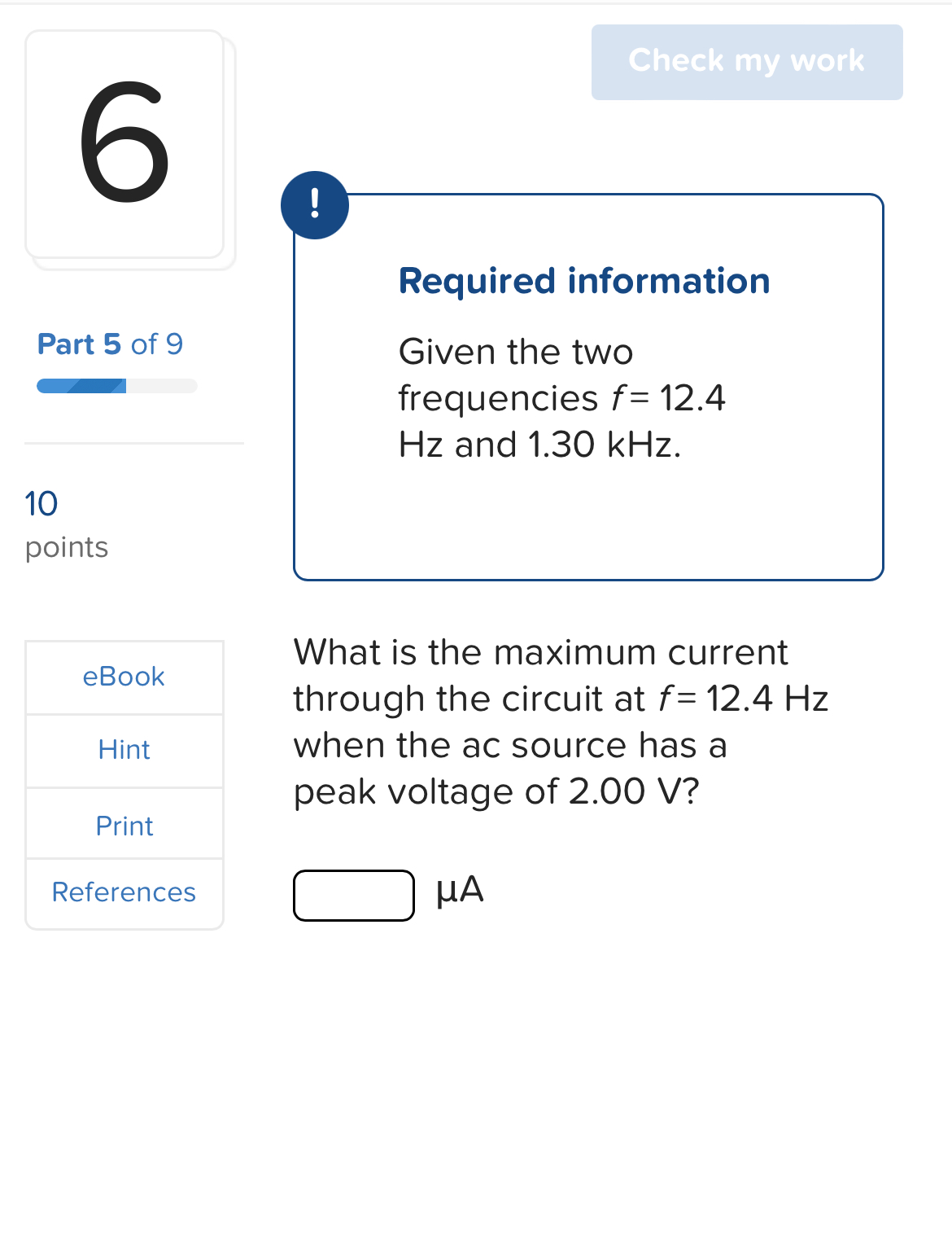 !Required informationPart 5 of 910pointseBookGiven | Chegg.com !Required informationPart 5 of 910pointseBookGiven | Chegg.com