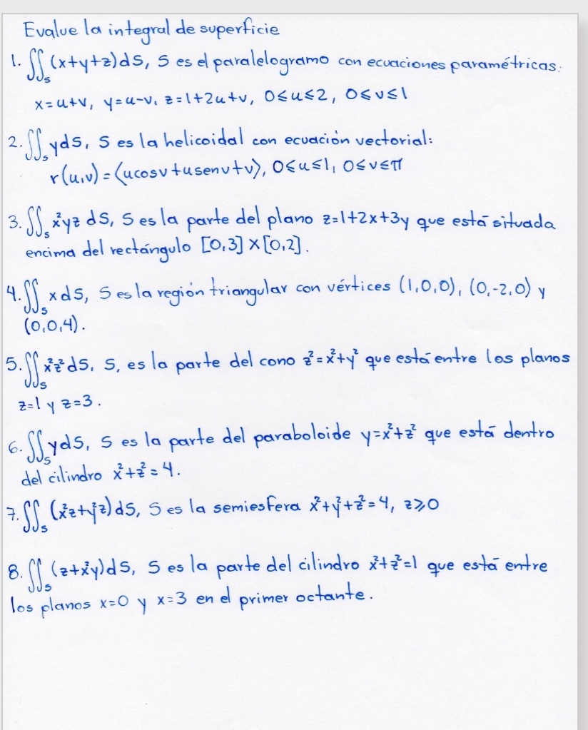 [Solved]: Evalue la integral de superficie _(s)(x+y+z)dS,s e