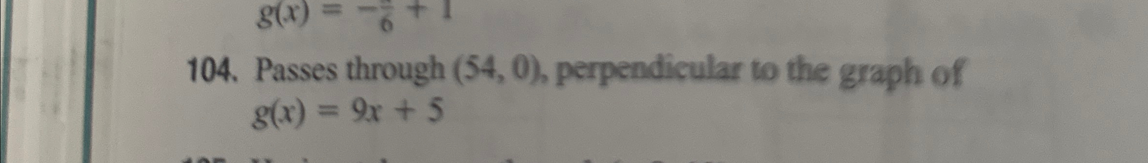 Solved Write an equation for a linear function that Passes | Chegg.com