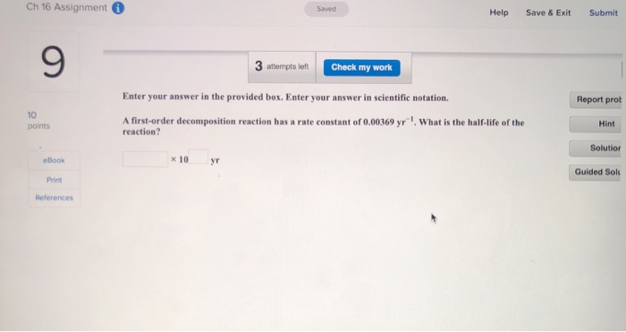 Solved Ch 16 Assignment Saved Help Save & Exit Submit 9 3 | Chegg.com