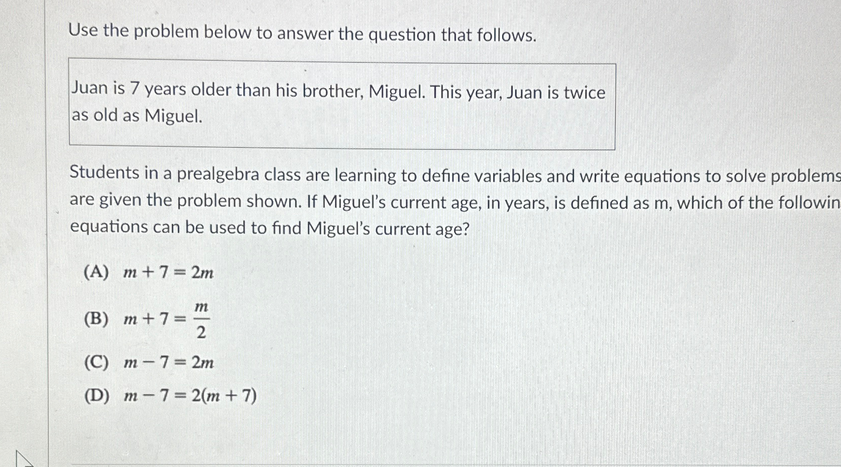 Solved Use the problem below to answer the question that | Chegg.com