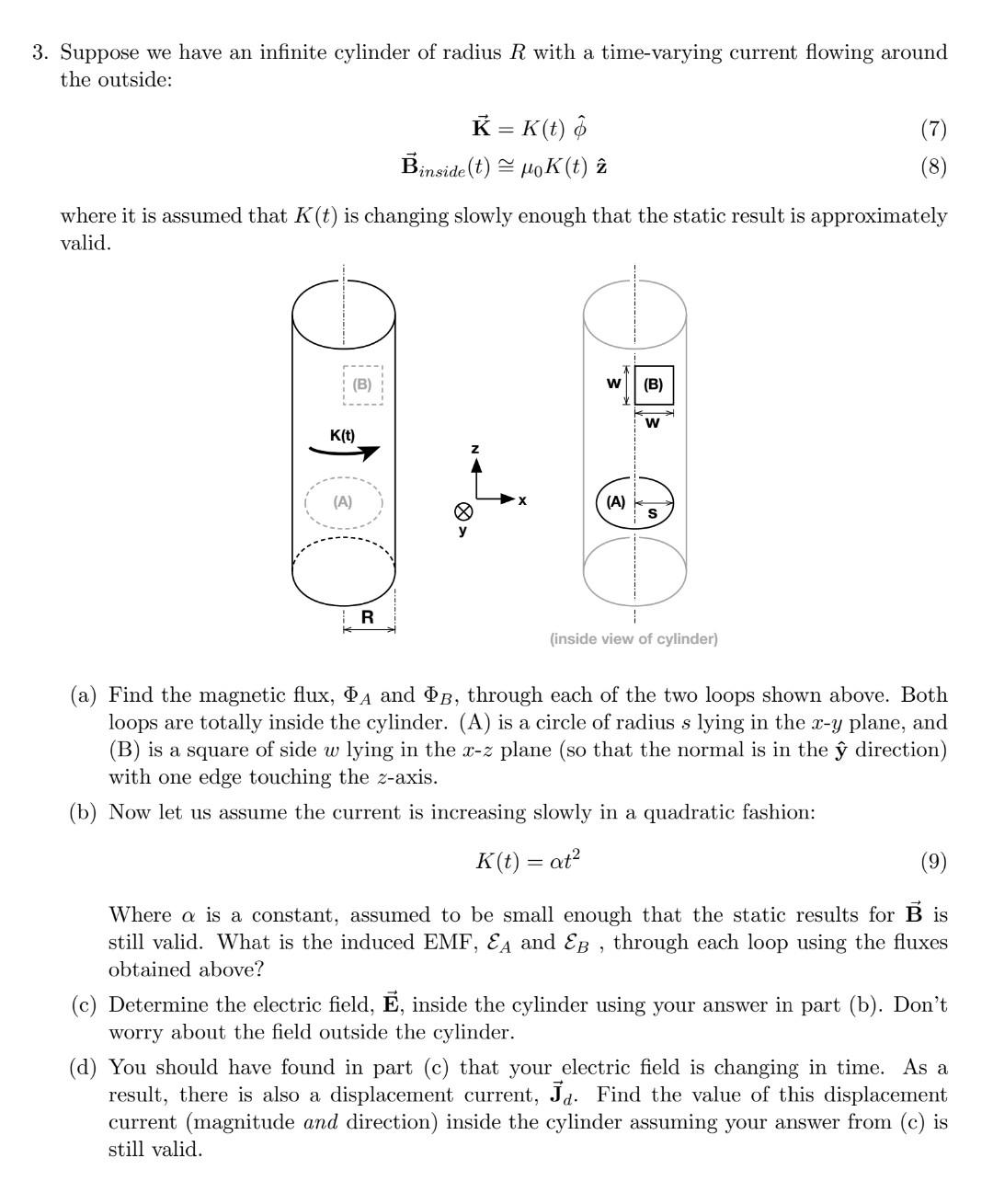 Solved Suppose we have an infinite cylinder of radius R with | Chegg.com