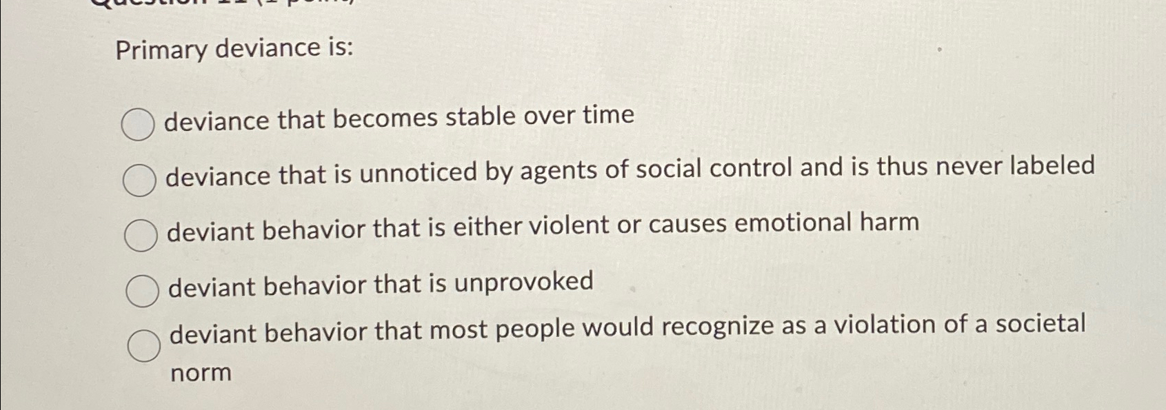 Solved Primary deviance is:deviance that becomes stable over | Chegg.com
