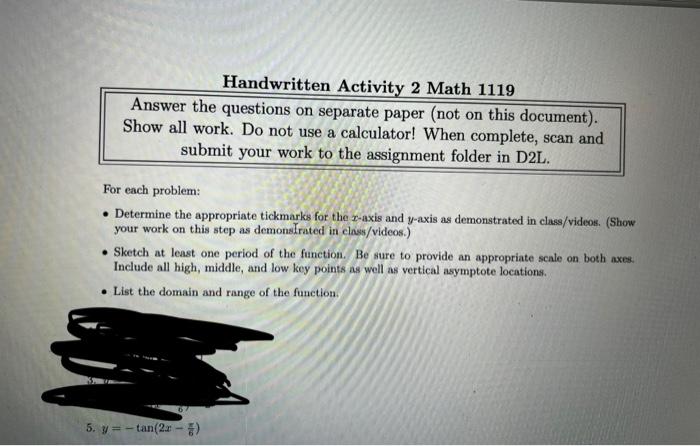 Solved Handwritten Activity 2 Math 1119 Answer the questions | Chegg.com