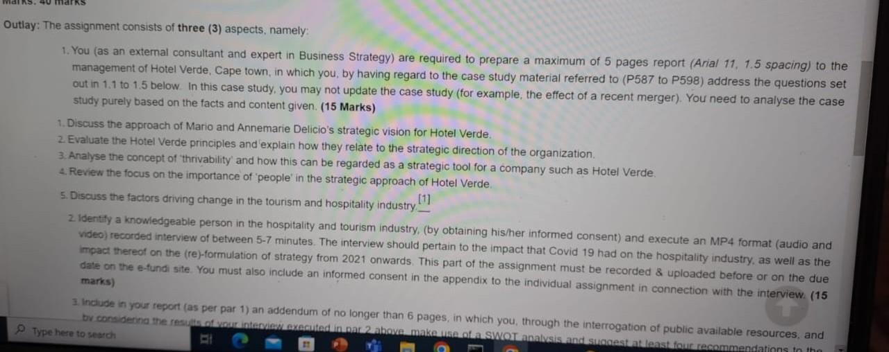Solved utlay: The assignment consists of three (3) aspects, | Chegg.com