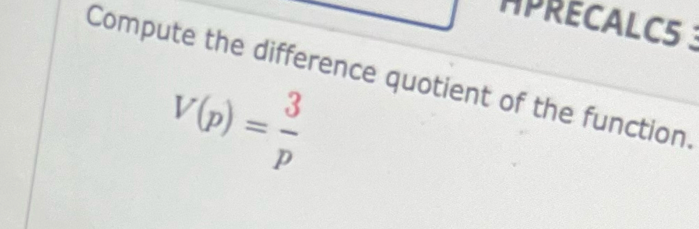 Solved Compute the difference quotient of the | Chegg.com