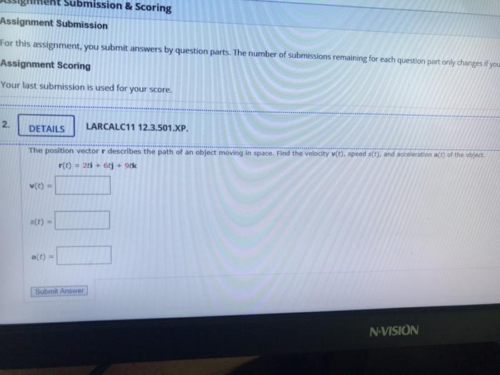 Solved ubmission & Scoring Assignment Submission For this | Chegg.com