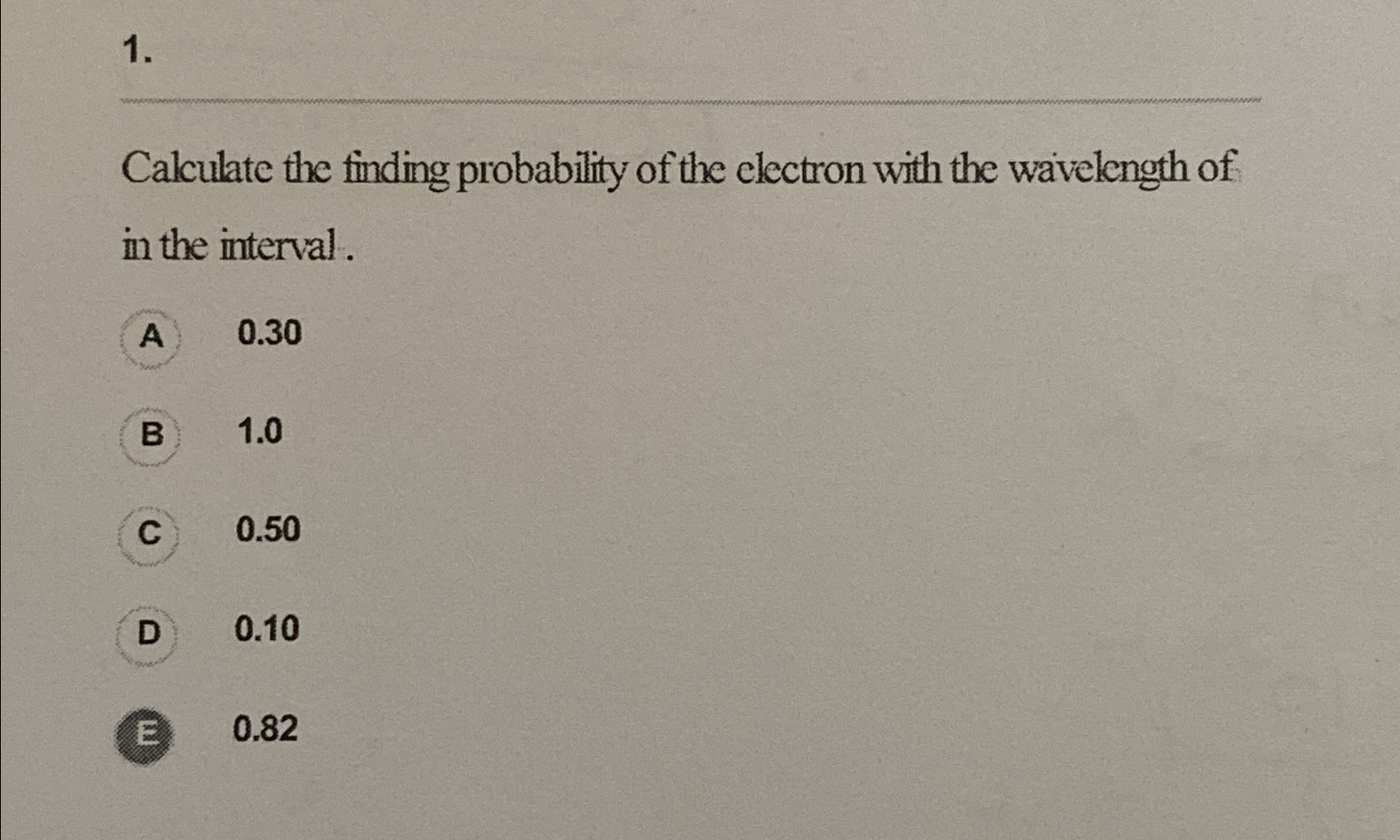 Calculate the finding probability of the electron | Chegg.com