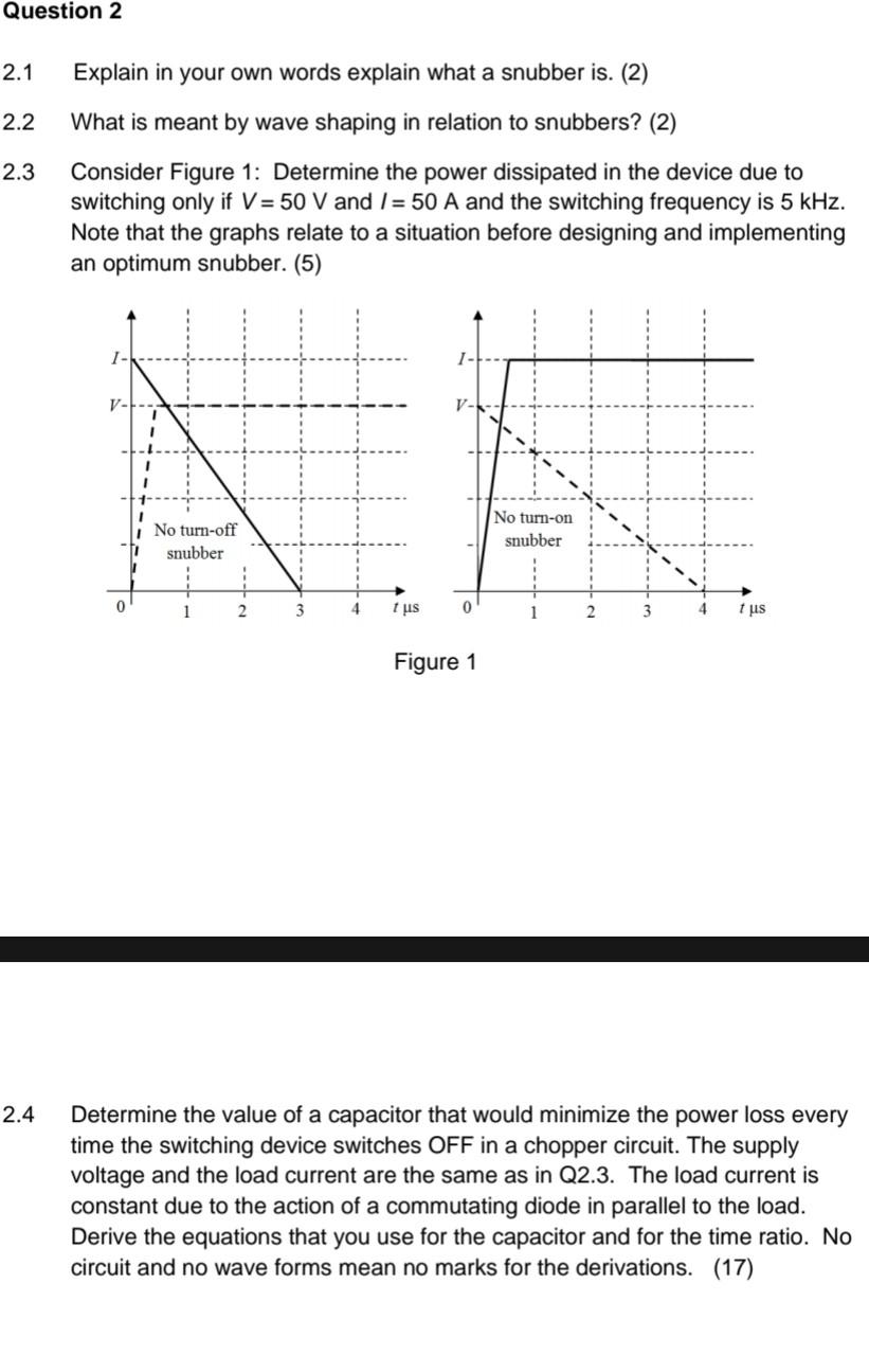 Solved 2.3 Consider Figure 1: Determine the power dissipated | Chegg.com