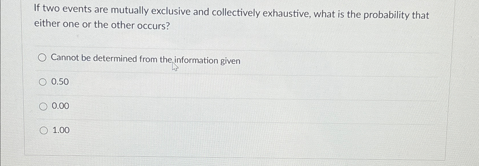 Solved If two events are mutually exclusive and collectively | Chegg.com