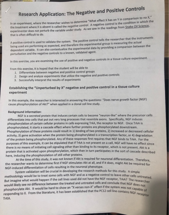 Research Application: The Negative and positive | Chegg.com