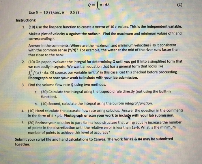 Solved CMPSC 200 - Lab 10 Numerical Integration Objectives: | Chegg.com