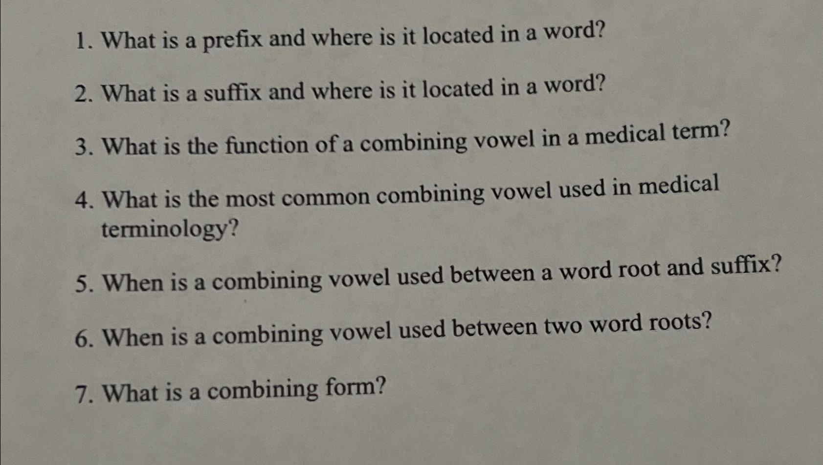 Solved What is a prefix and where is it located in a | Chegg.com