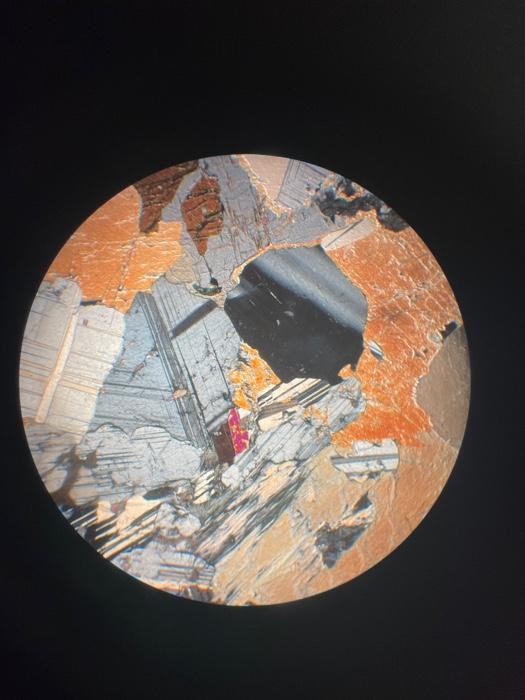 Solved Describe this thin section along with its hand sample | Chegg.com