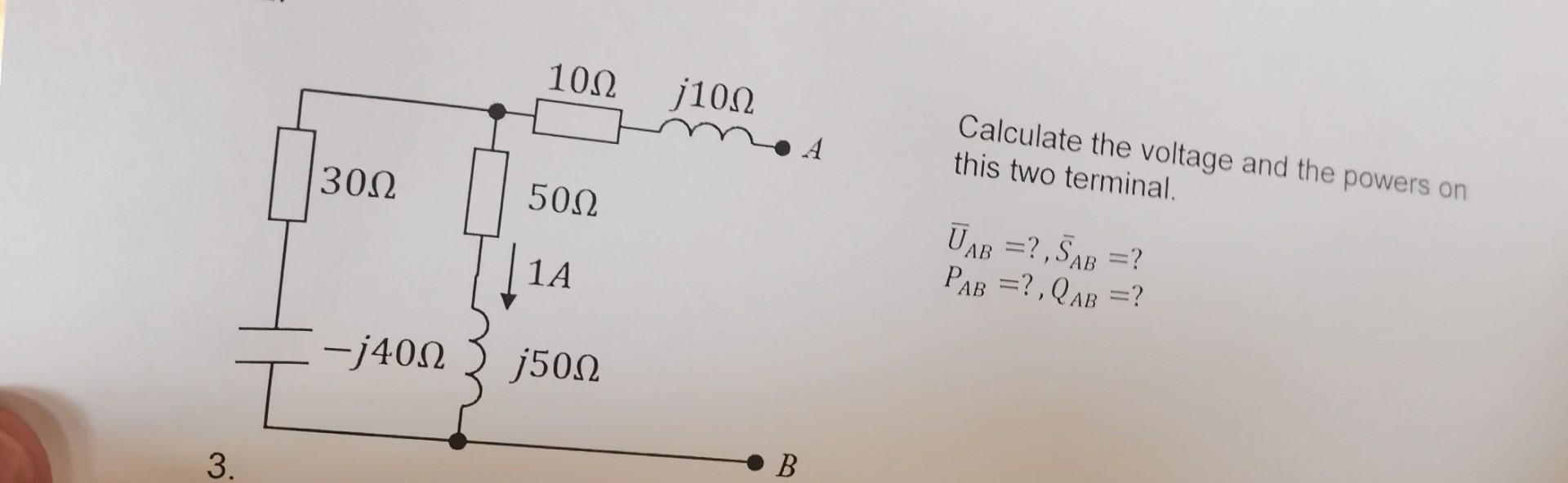 Solved Calculate the voltage and the powers on this two | Chegg.com