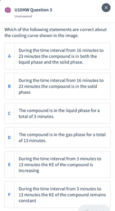 Solved Questions 1-3: A Cooling curve x For questions 1-3 | Chegg.com Solved Questions 1-3: A Cooling curve x For questions 1-3 | Chegg.com