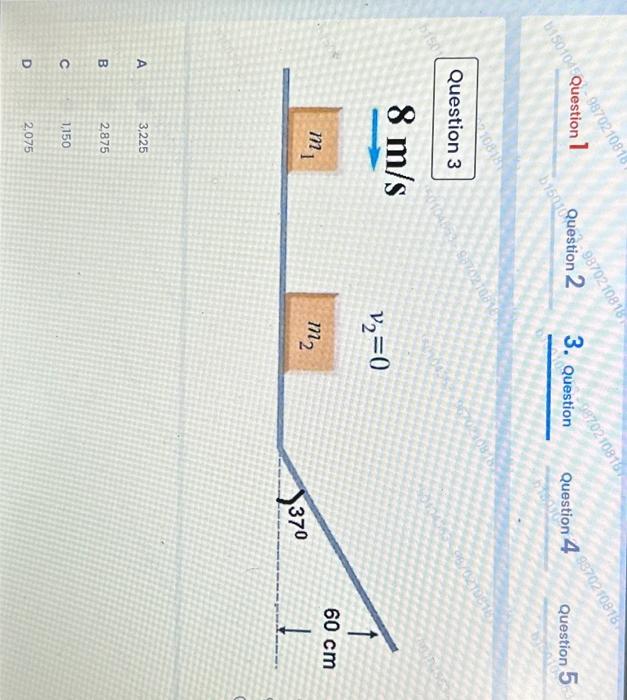 Solved The block with mass mi-2 kg and speed 8 m/s collides | Chegg.com