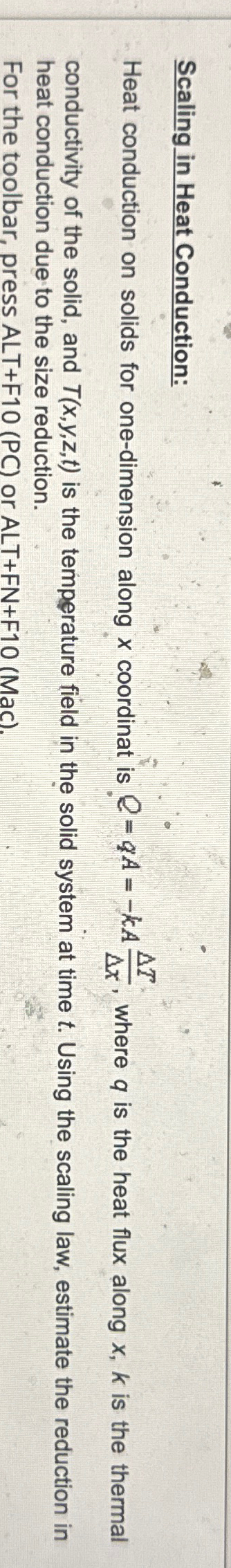 Solved Scaling in Heat Conduction:Heat conduction on solids | Chegg.com