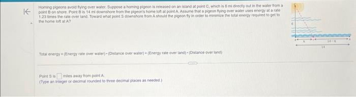 Solved Homing pipeons avold fying over water. Suppose a | Chegg.com