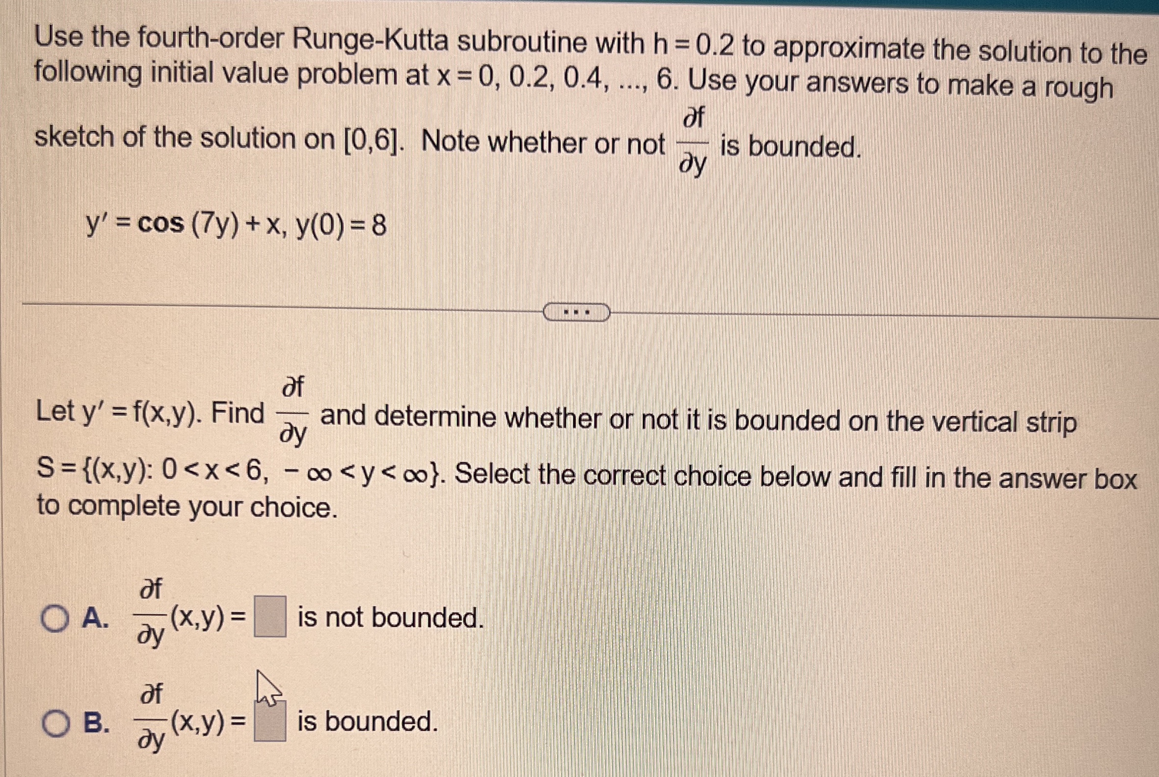 Solved Use the fourth-order Runge-Kutta subroutine with | Chegg.com