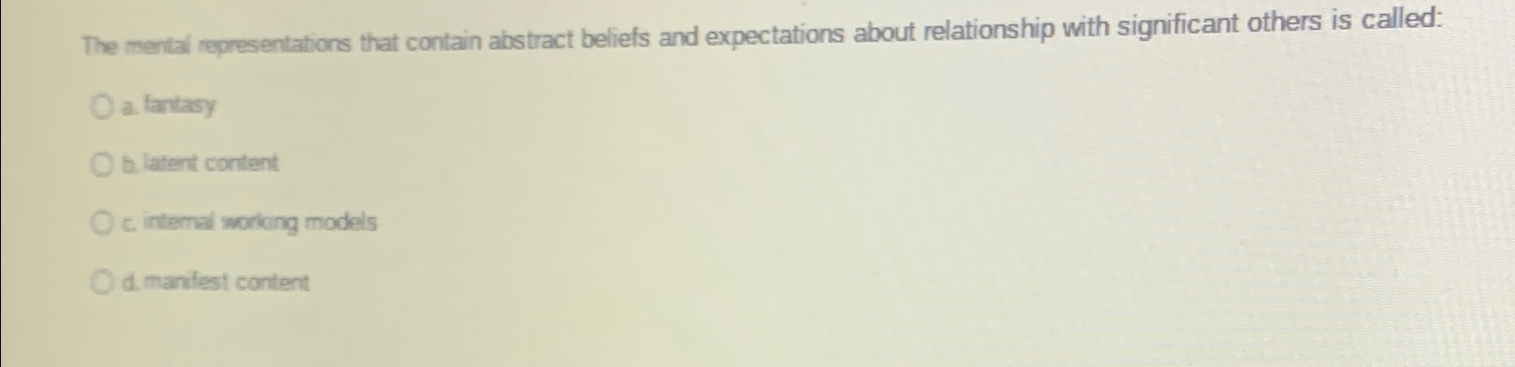 Solved The mental representations that contain abstract | Chegg.com