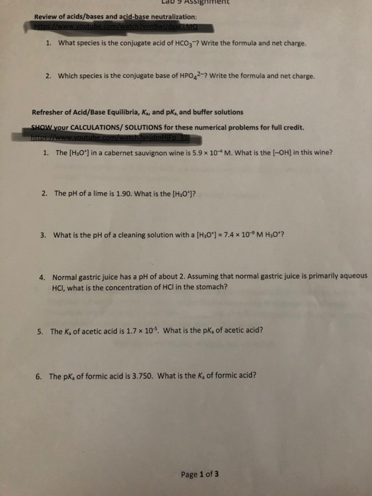 Acid Base Neutralization