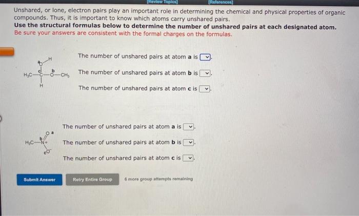 Solved atoms carry unshared pairs. Use the structural | Chegg.com